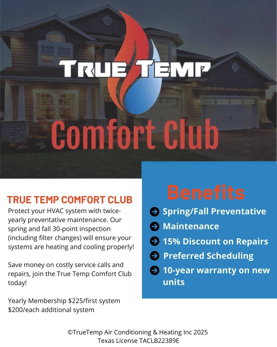 HVAC Maintenance Plan Texas | HVAC Tune Up | Comfort Club